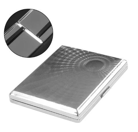Cigarette Case Metal - Large Size - Engraved Pattern No. 6 - Pipe ...